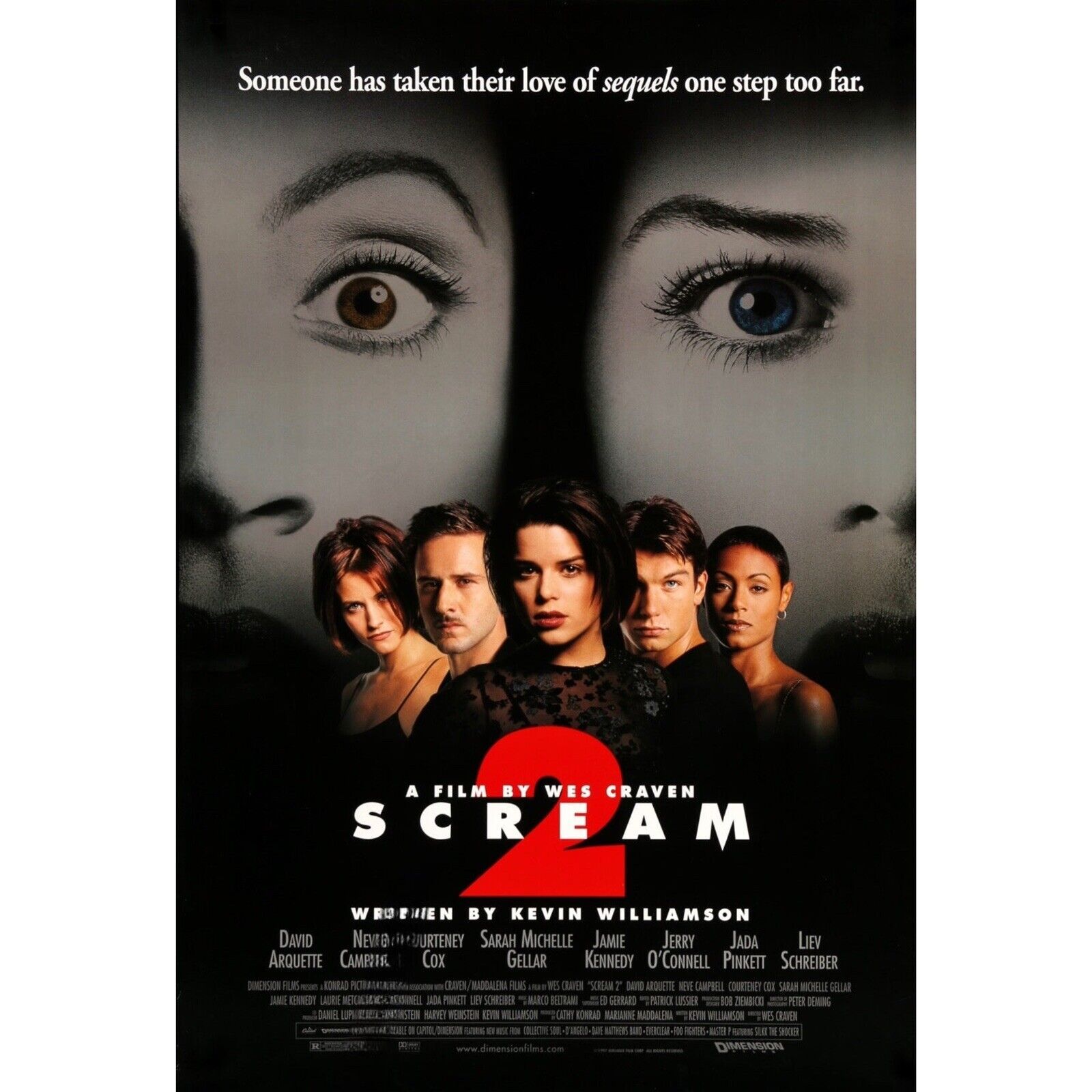 Scream 2 1997 Original One Sheet Poster 27” x 41” Silver Rolled Fine ...