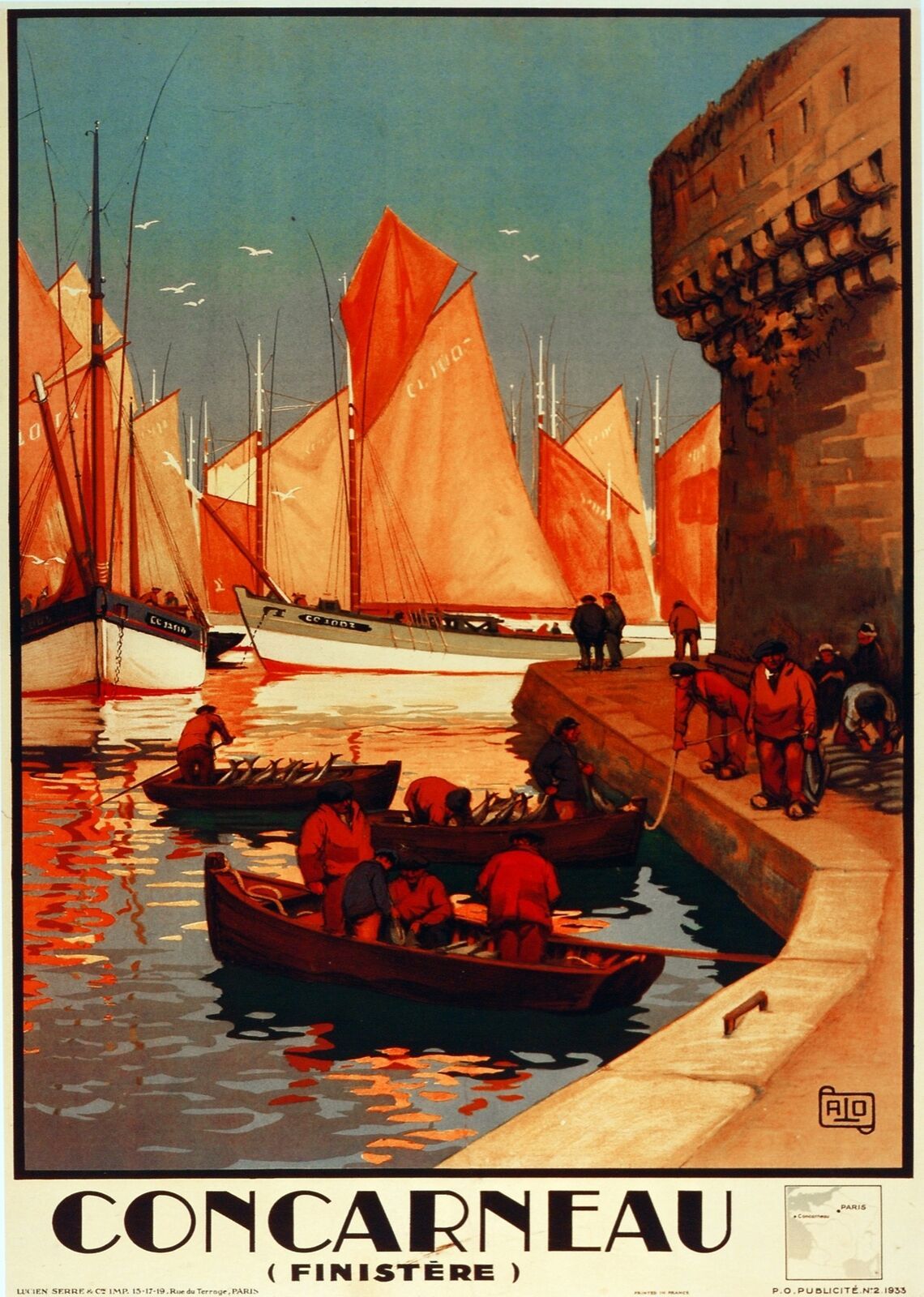 2949.Concarneau Finistere.French Travel POSTER.Home Room Office Wall ...