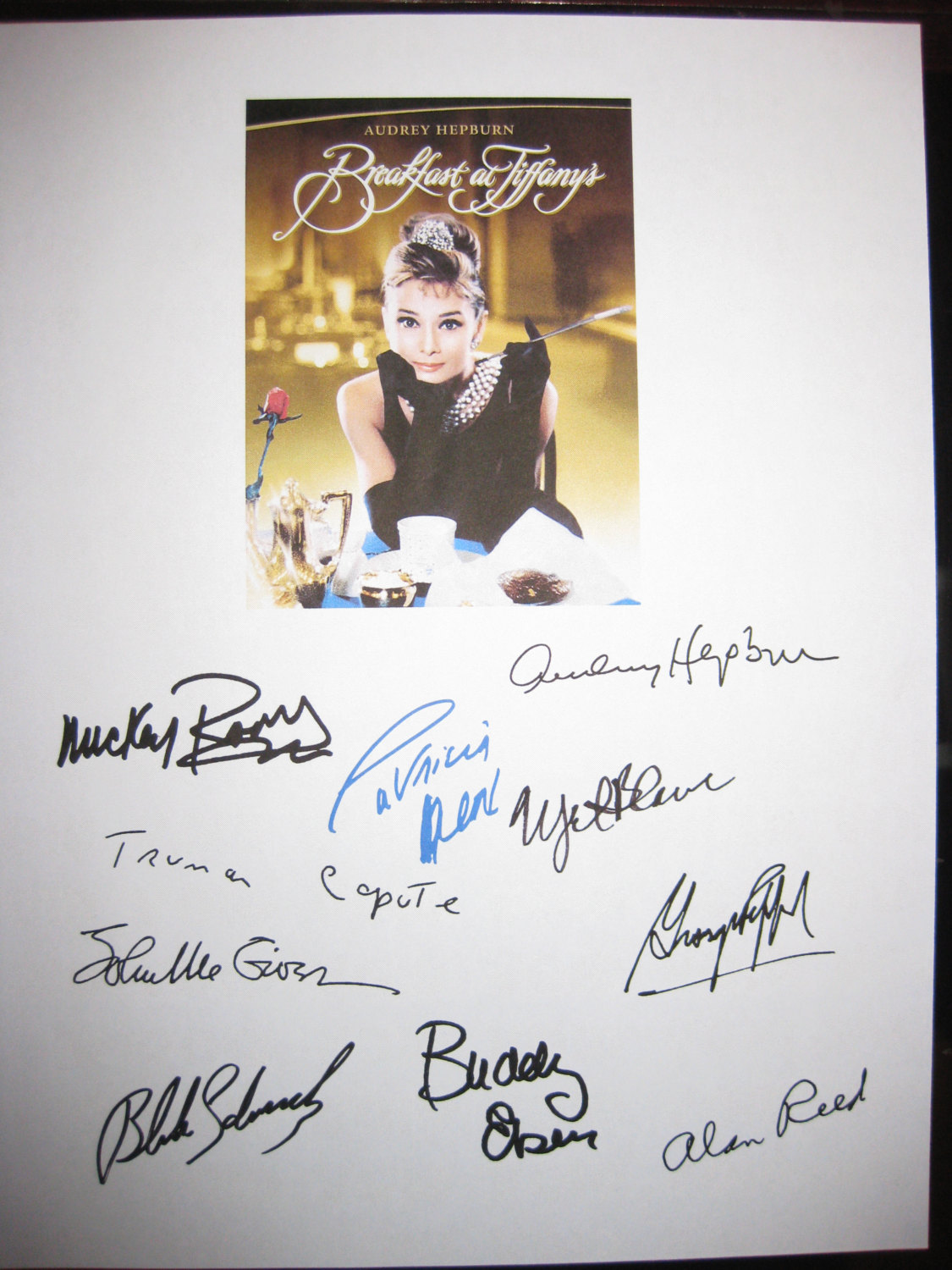 Breakfast at Tiffany's Signed Movie Film Script X10 Autographs Audrey ...