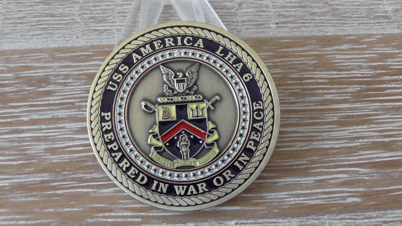 USN USS America LHA 6 Captains Challenge Coin #A703 - Challenge Coins