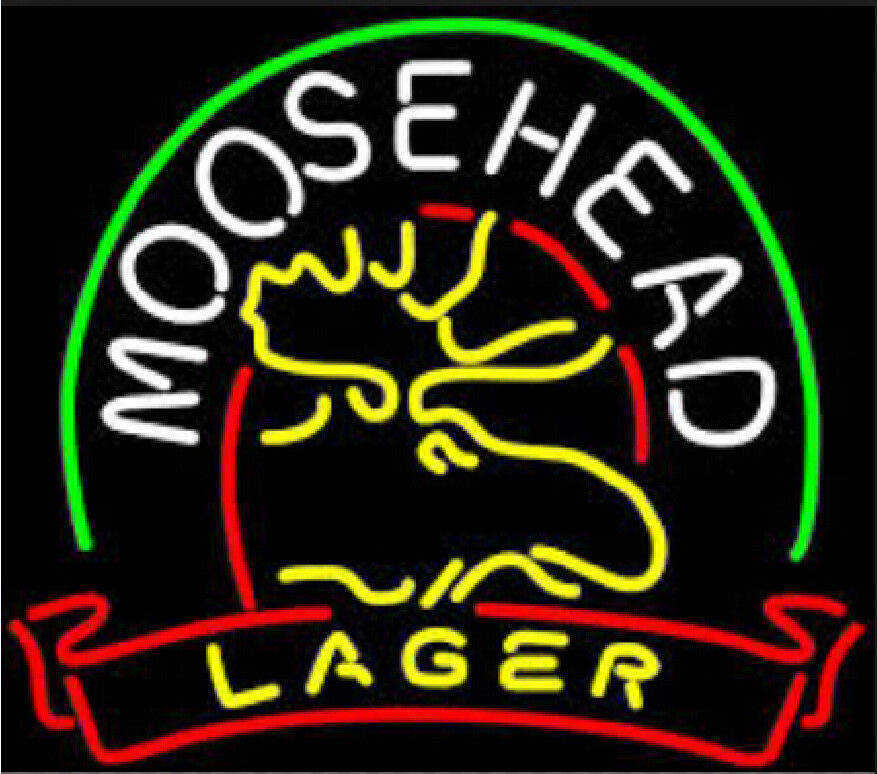 Moosehead Lager Beer Neon Light Sign 17"x14" - Other Collectible Lighting