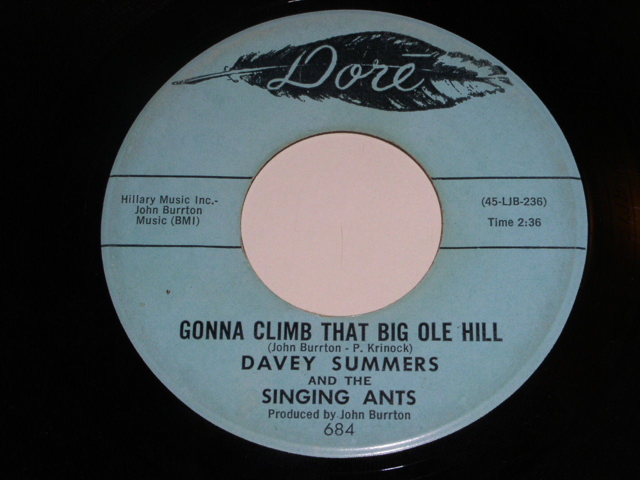 Davey Summers Singing Ants Gonna Climb That Big Ole Hill El Drag 45 Rpm ...