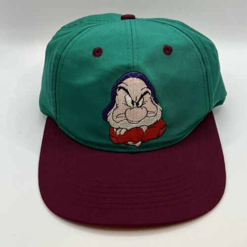 YOUTH Vintage Grumpy Snow White Seven Dwarfs Snapback Hat Cap Disney ...