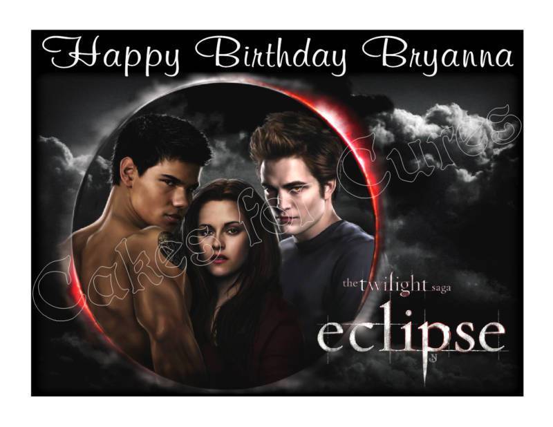 Twilight Eclipse edible cake topper frosting sheet party decoration ...