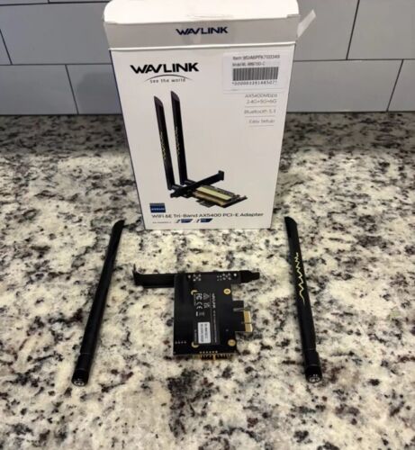 WAVLINK 5400Mbps WiFi 6 PCI-E WiFi Card 802.11ac PCIe Bluetooth 5.3 ...
