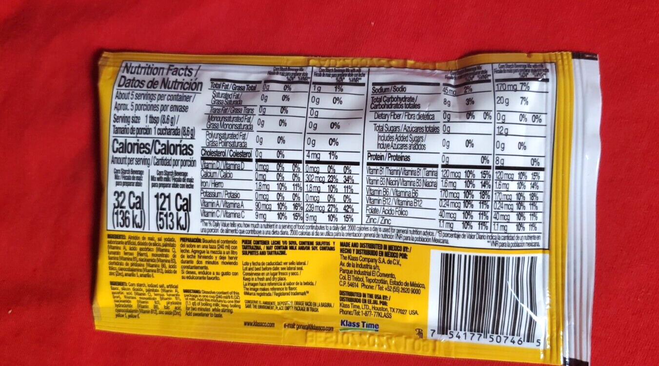 12 PACK KLASS ATOLE TRADITIONAL CORN/ ATOLE TRADICIONAL DE ELOTE - Non ...