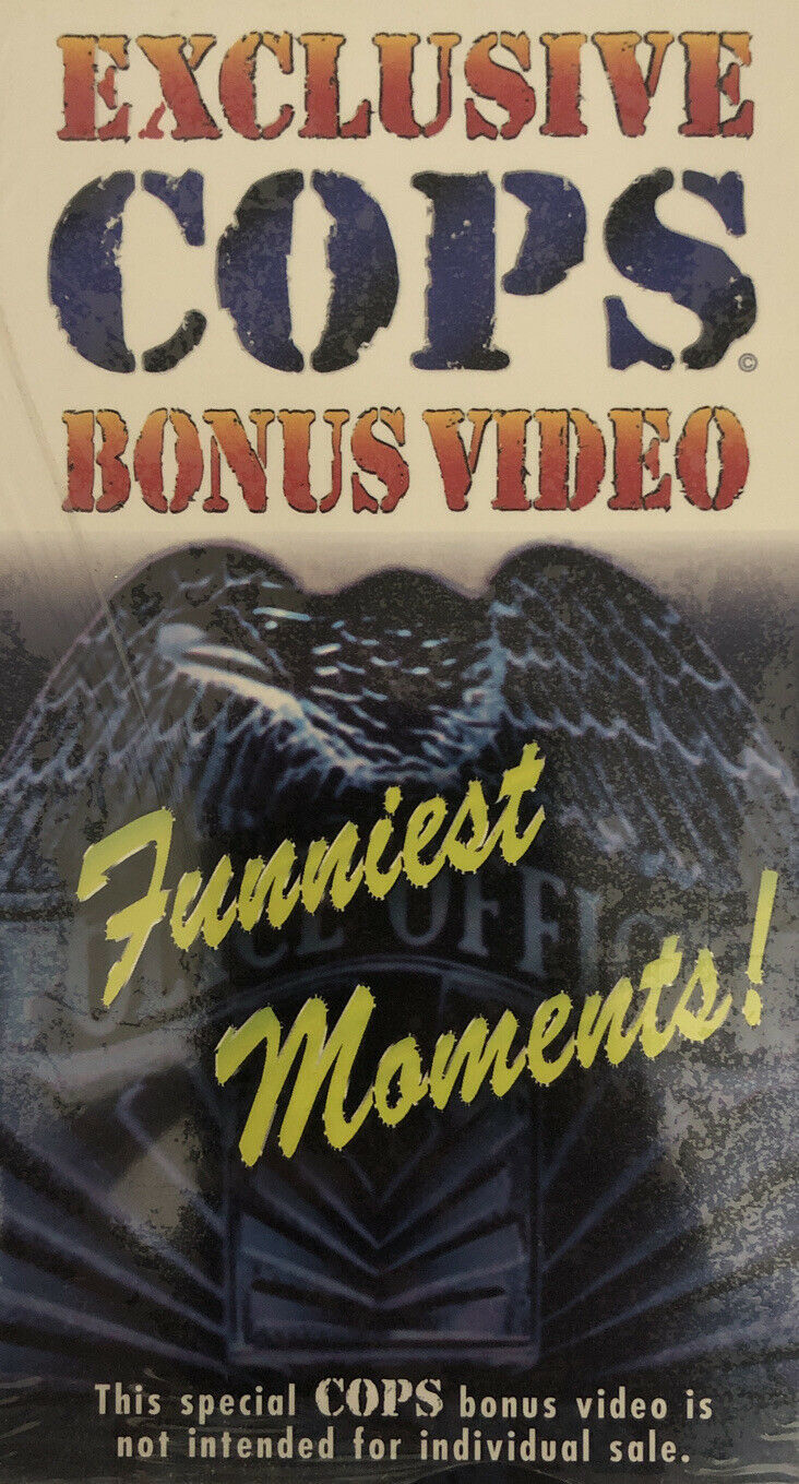 Cops EXCLUSIVE Bonus Video Funniest Moments(VHS 1996)TESTED-RARE ...