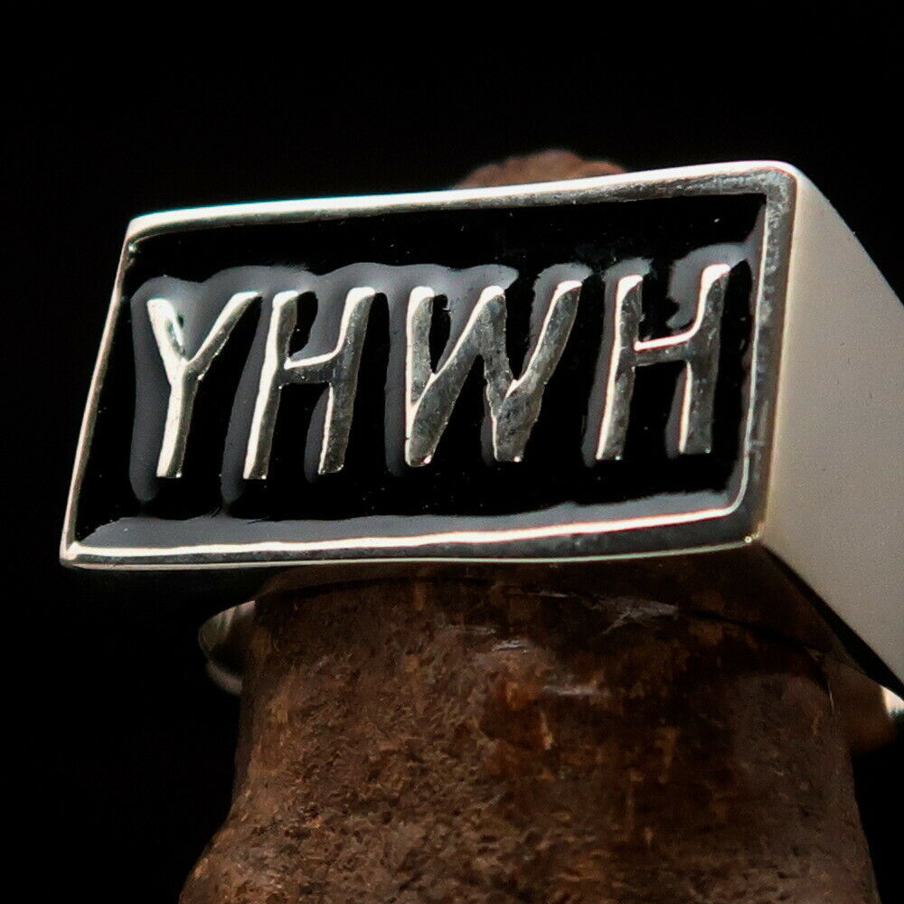 Perfectly crafted Men's Ring black YHWH Yahweh God of Israel - Sterling ...