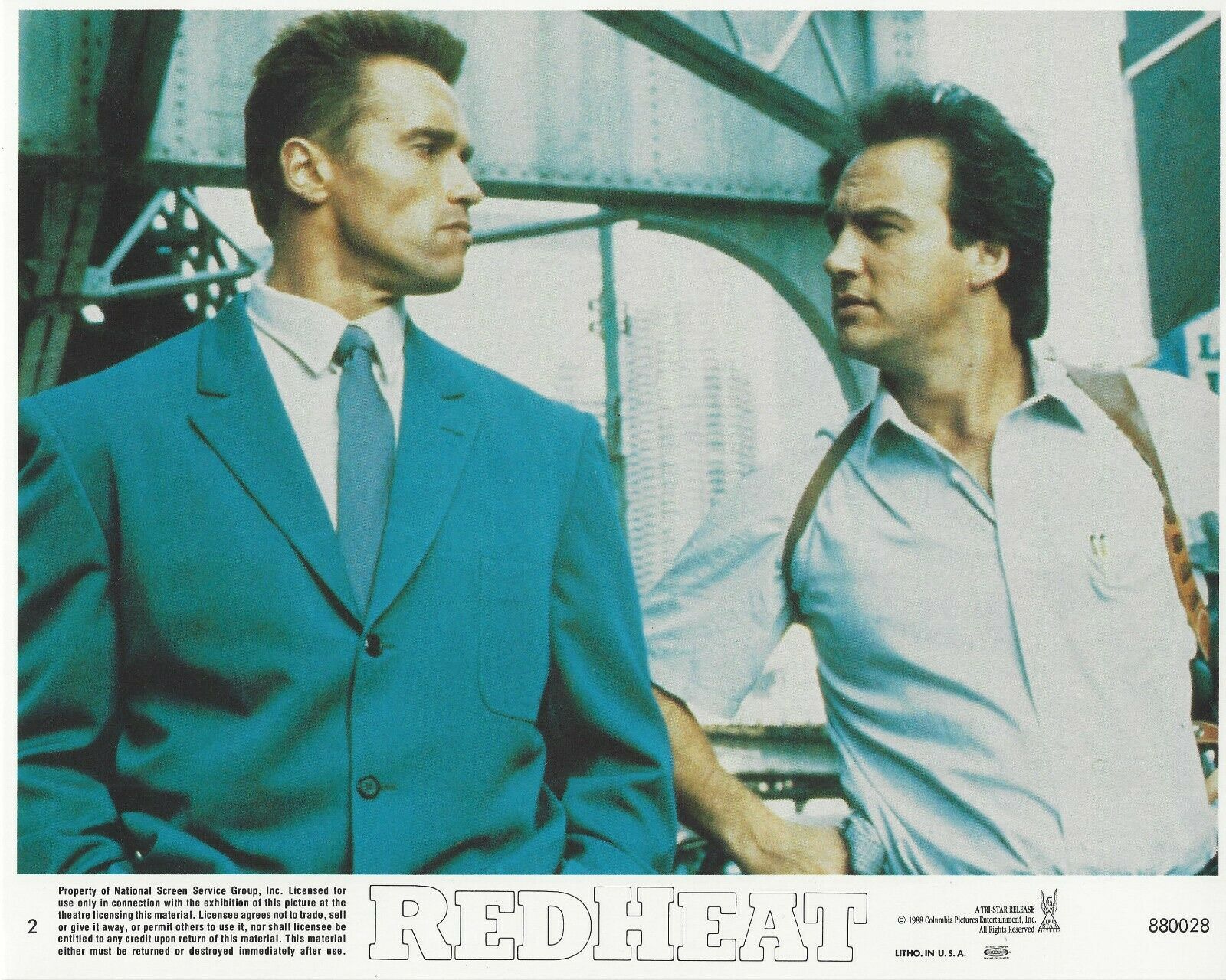 Red Heat Original 8x10 Lobby Card Poster Photo 1988 #2 Schwarzenegger ...