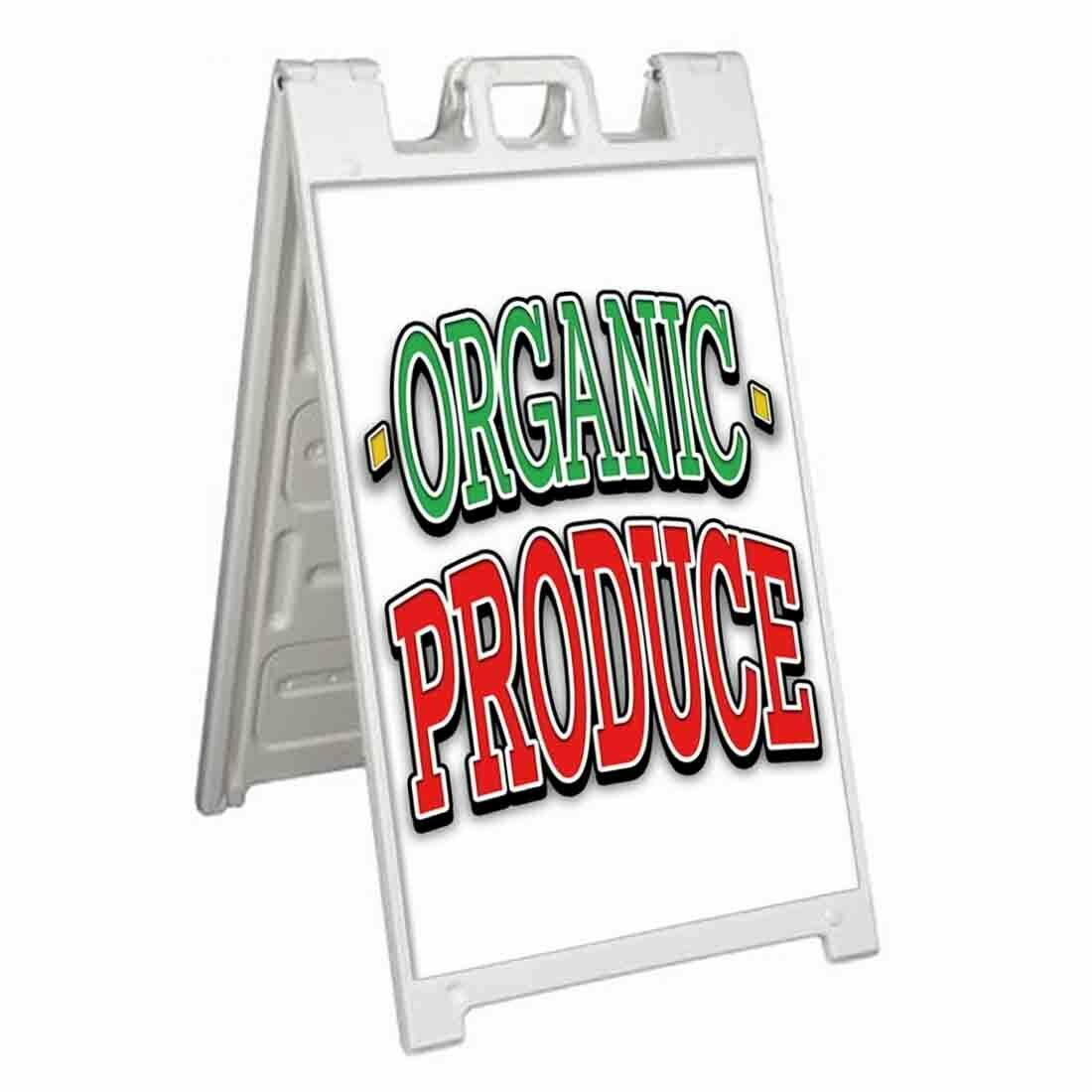 ORGANIC PRODUCE Signicade 24x36 Aframe Sidewalk Sign Banner Decal ...