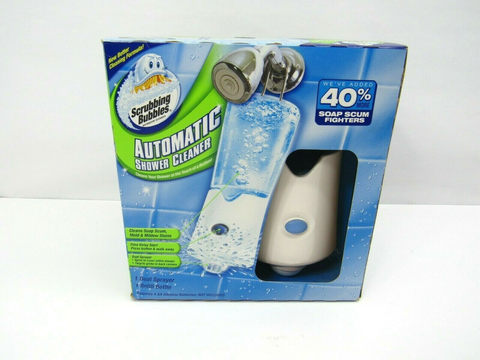 NEW Scrubbing Bubbles Automatic Shower Cleaner Starter Kit Solution ...