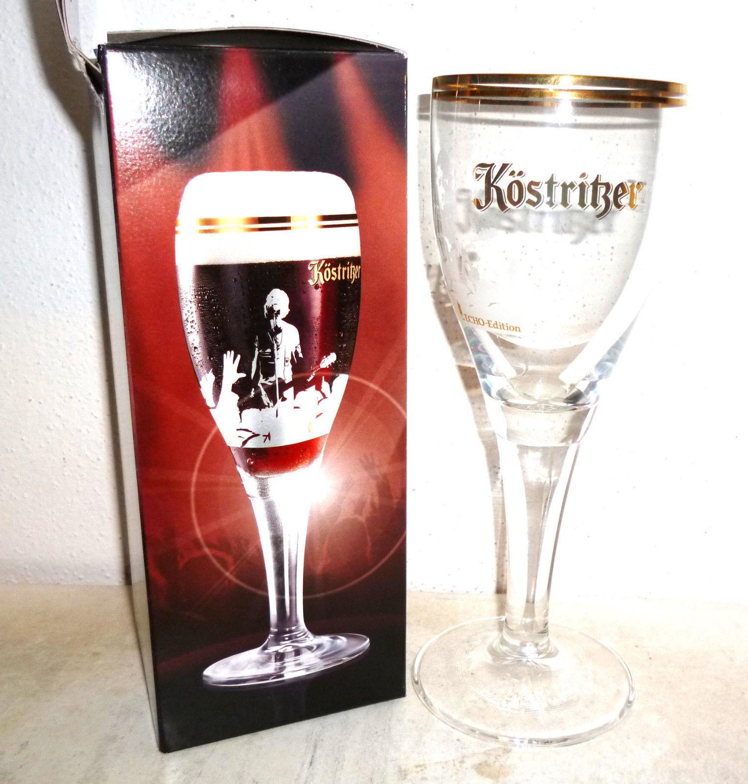 2 Kostritzer ECHO Music Awards German Beer Glasses NEW - Germany