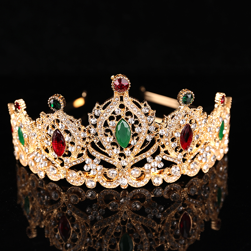 Sparkly Princess Crown In Gold Arabic Royal Tiara for Women Morocco ...