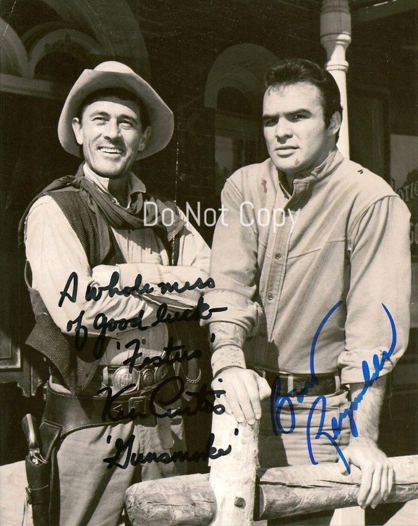 GUNSMOKE CAST SIGNED PHOTO 8X10 RP AUTOGRAPH PICTURE KEN CURTIS BURT ...