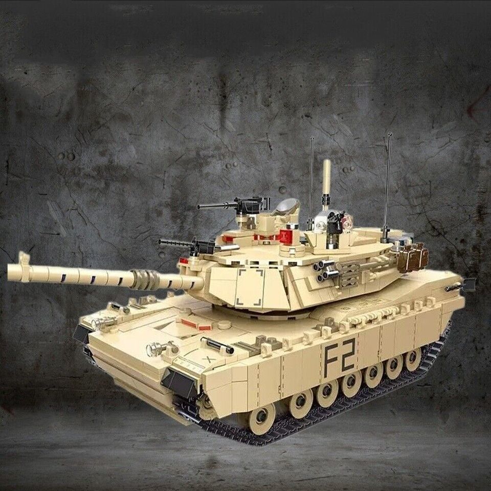 US M1A2 Main Battle Tank Building Blocks Military MOC Bricks DIY Model ...