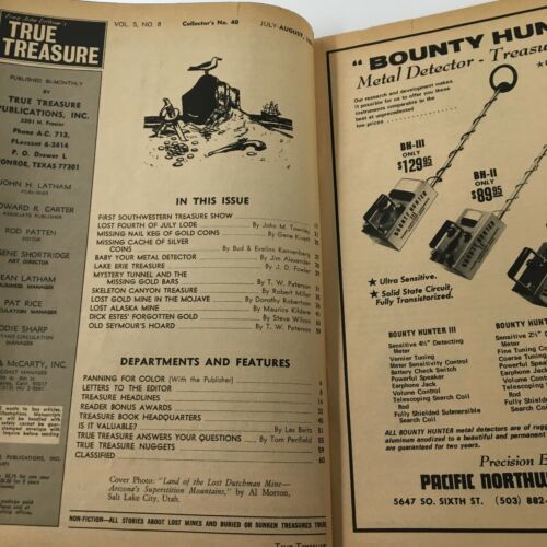 VTG True Treasure Magazine August 1971 Missing Nail Keg of Gold Coins ...