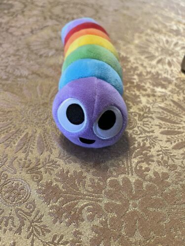 Slither.io Bendable Worm Rainbow 8" Plush Toy, by Bonkers Toys - Other