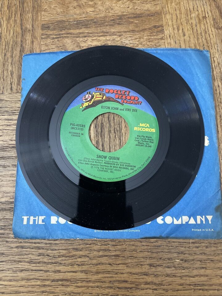 Elton John Snow Queen 45 Record - Vinyl Records