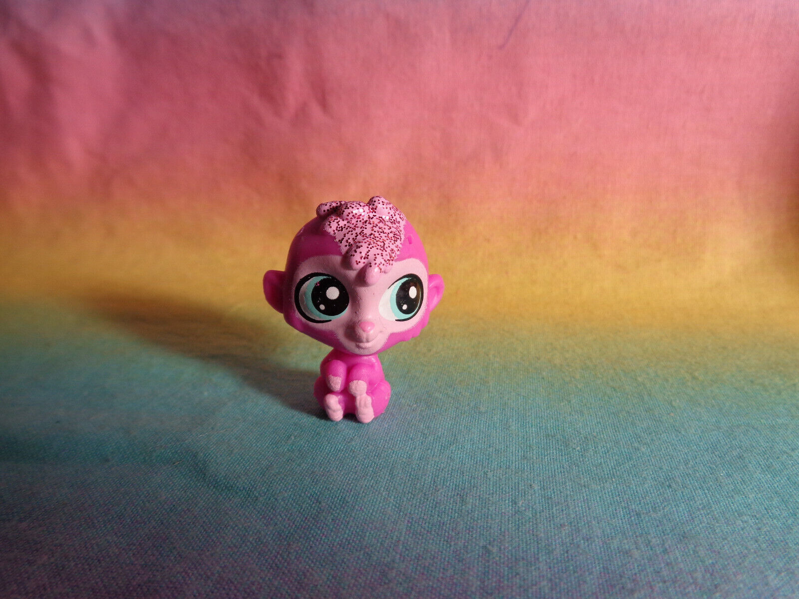 Littlest Pet Shop Pink Glitter Bananas Taylor Monkey Lt. Green Eyes ...