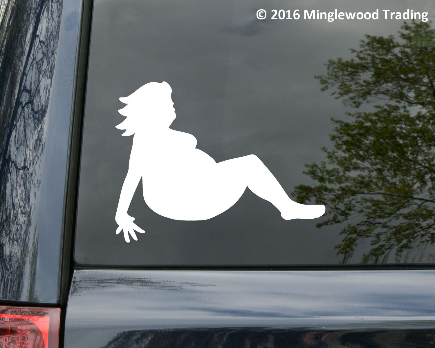 Mudflap Fat Girl Vinyl Decal Sticker Trucker Lady Woman Chubby