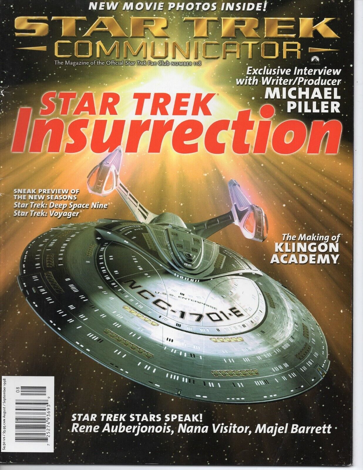 Star Trek Communicator #118 Star Trek Insurrection Interview w/ Michael ...