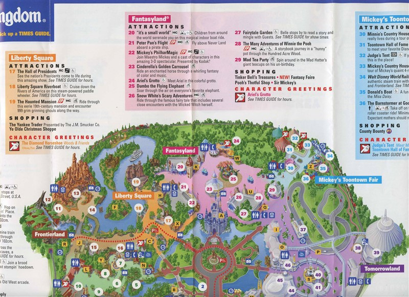 Kodak Magic Kingdom Guide Map Walt Disney World Stitch's Great Escape ...