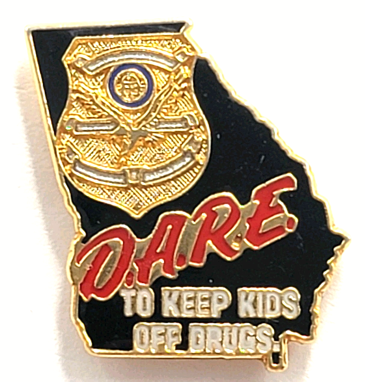 DARE GA State Map Outline Badge Keep Kids Off Drugs Law Enforcement ...