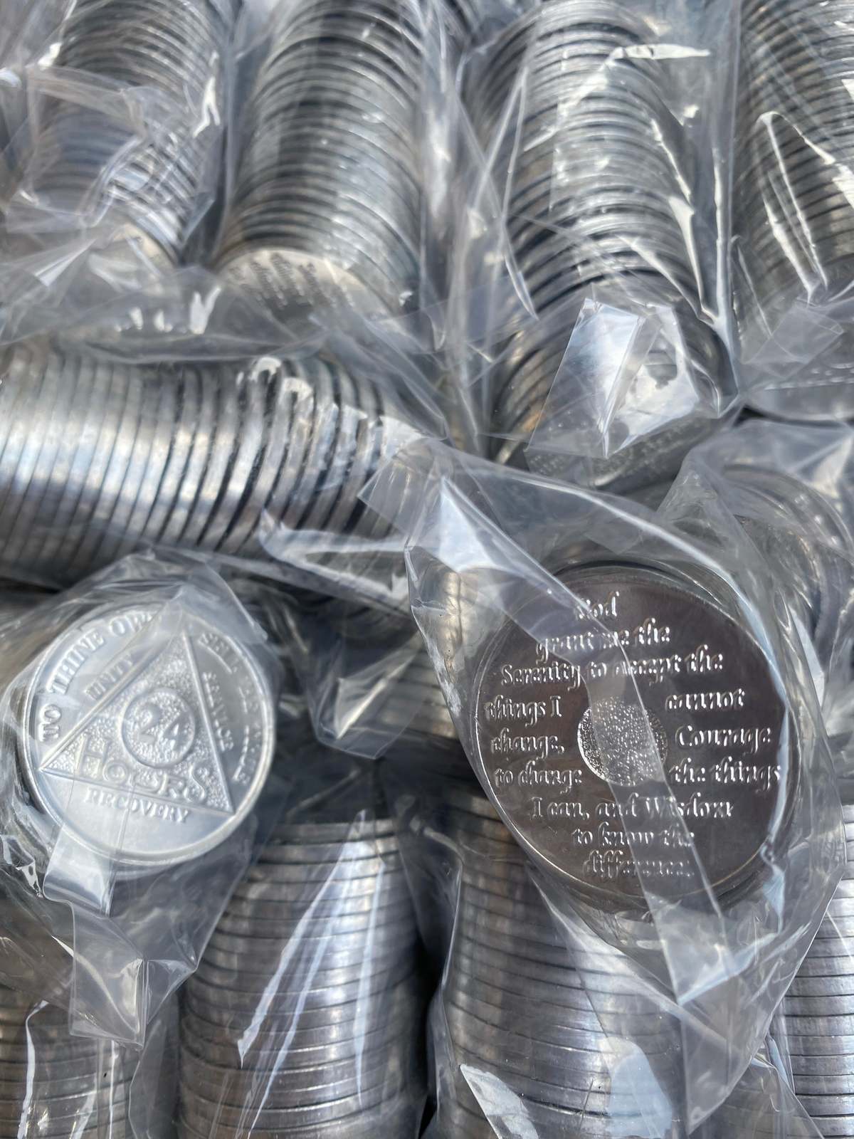 Bulk Lot of 3000 AA 24 Hours Desire Chip Medallion Aluminum Chips 24hrs ...
