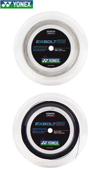 YONEX Exbolt 65 Badminton Racket Racquet String 0.65mm 22gauge 200m NWT ...