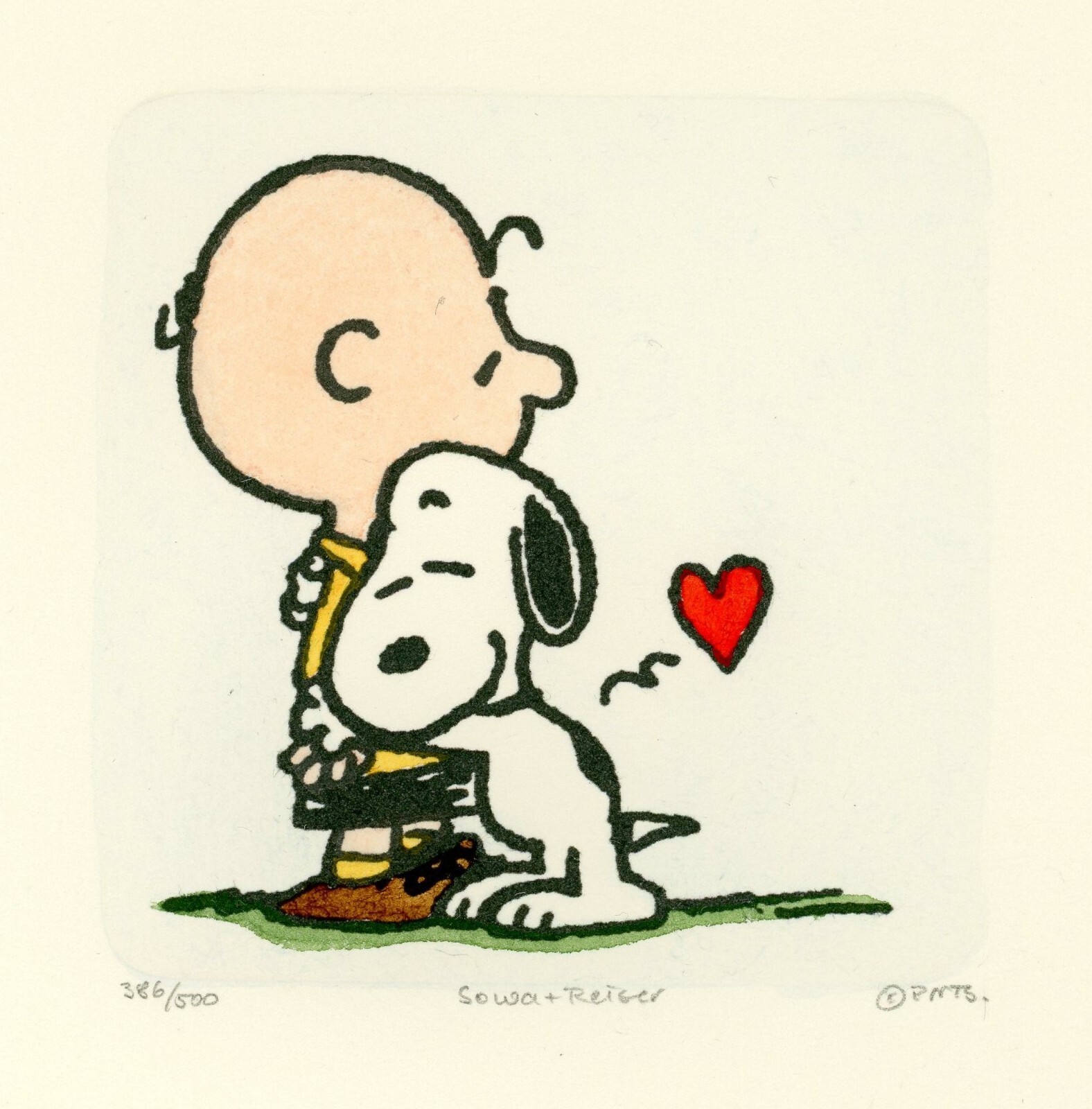 Snoopy + Charlie Brown Peanuts Sowa & Reiser #D/500 Hand Painted ...