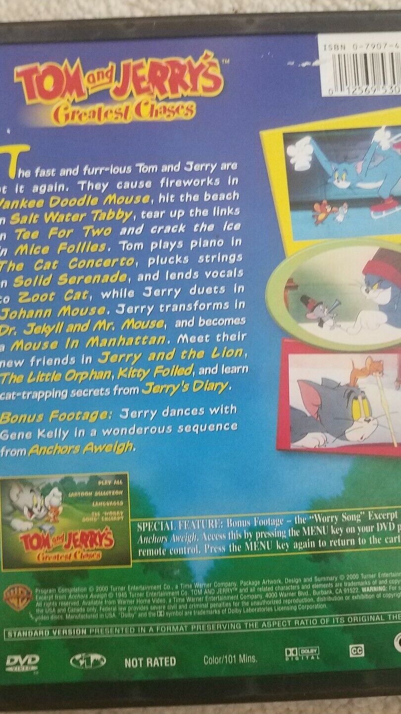 Tom and Jerrys Greatest Chases (DVD, 2000) - DVDs & Blu-ray Discs