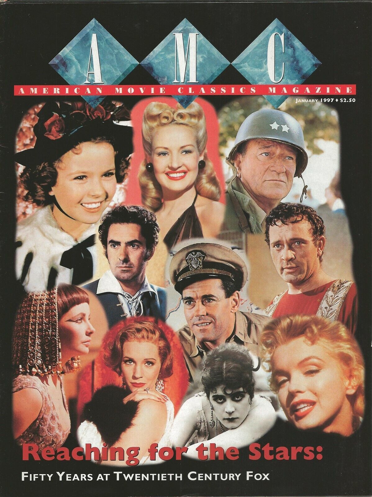 ORIGINAL Vintage Jan 1997 AMC Magazine Marilyn Monroe Sidney Poitier ...