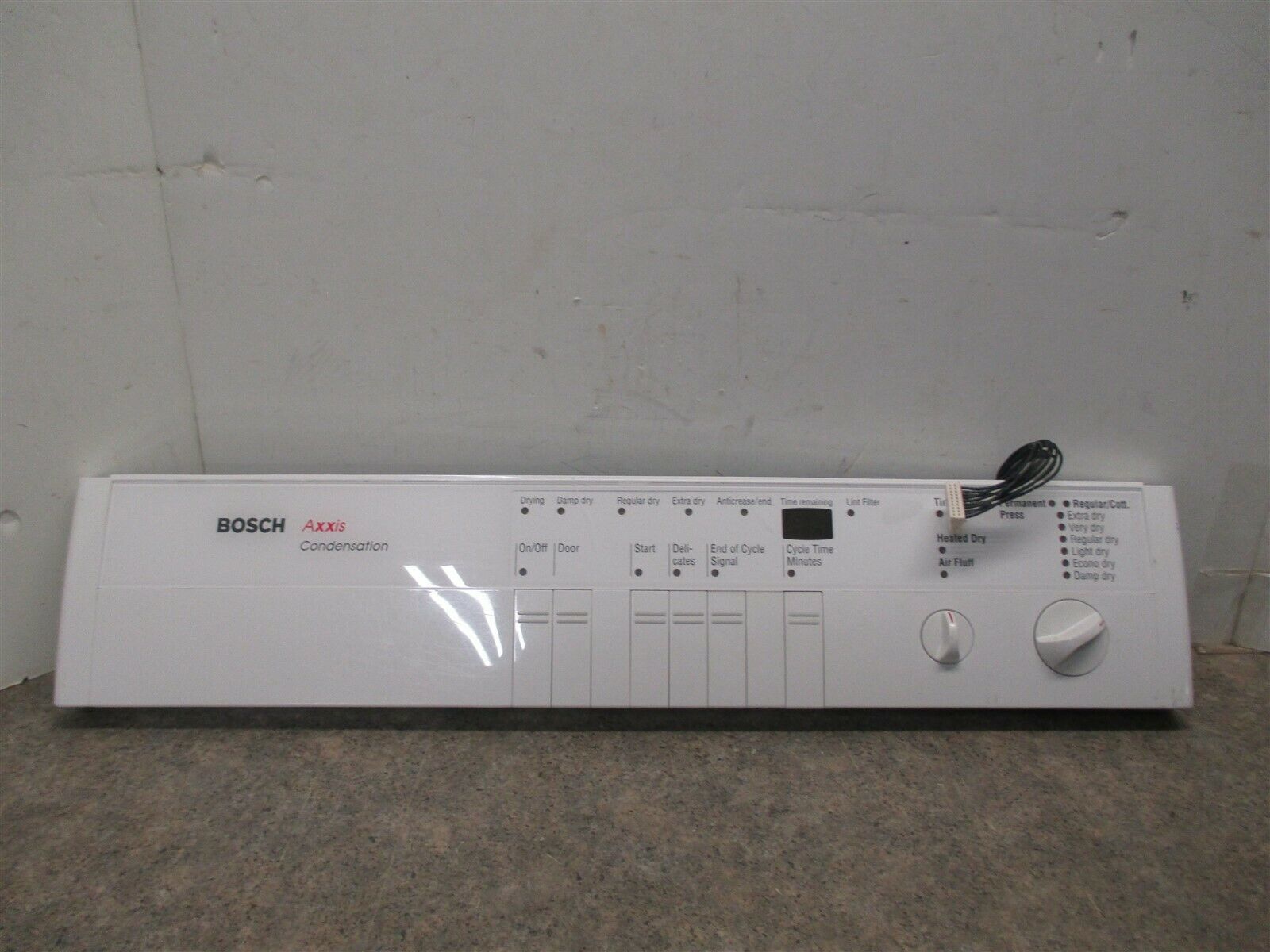 BOSCH DRYER CONTROL PANEL & BOARD (CRACKED) PART# 366593 00268348 ...