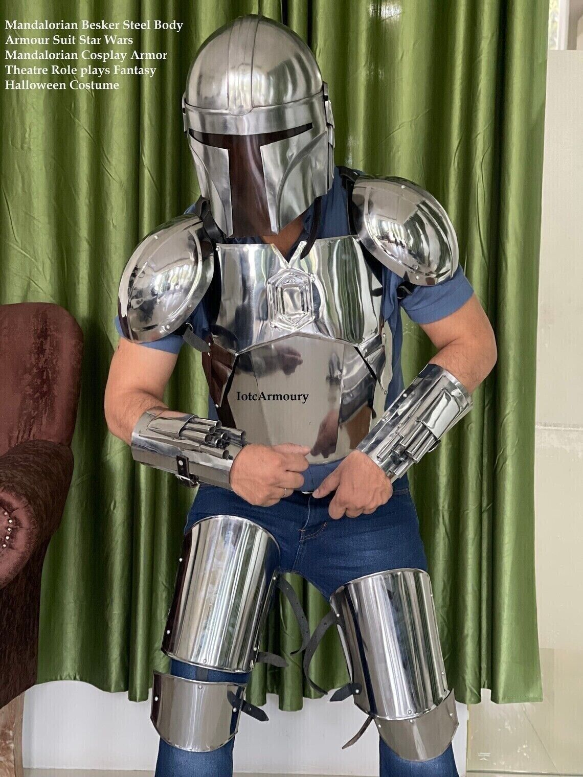Steel Mandalorian Full Body Armor Suit Star Wars Series Cosplay Suit ...