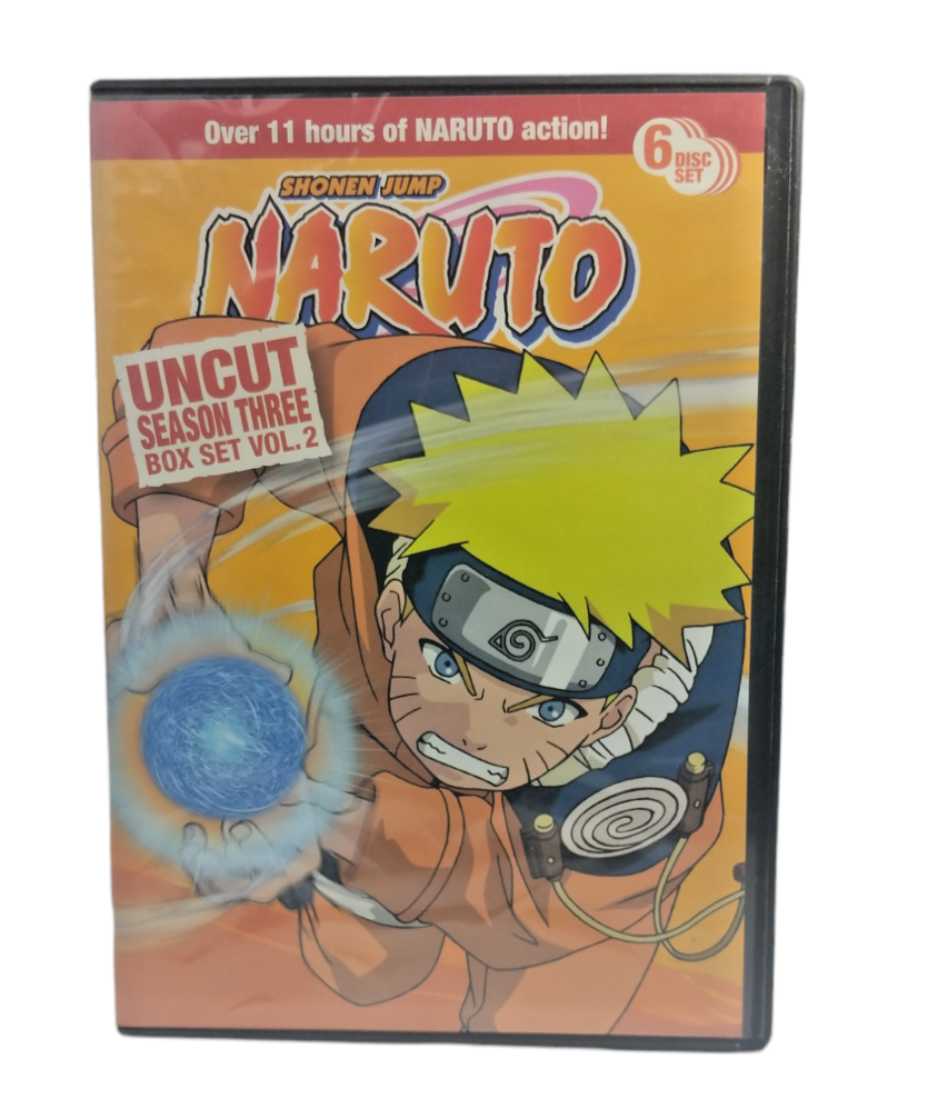 Shonen Jump Naruto Uncut Season 3 Volume 2 Box Set (2002, 6 Disc Set ...
