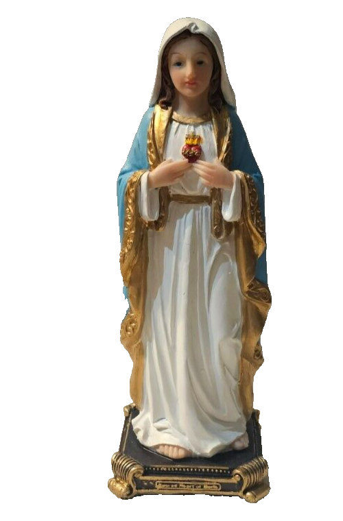 GUADALUPE IMMACULATE HEART OF MARIA VIRGIN MARY ROBE RELIGIOUS FIGURINE ...
