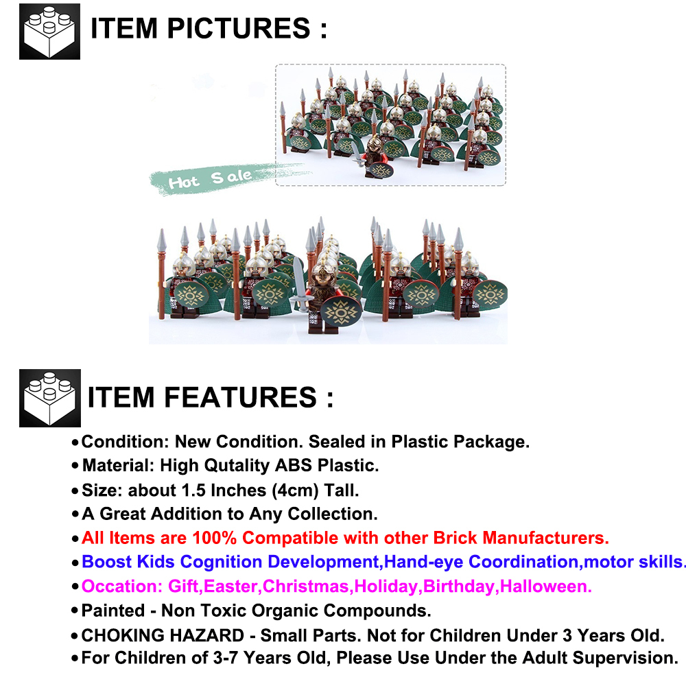 21pcs King Theoden and Rohan Army Soldiers Lord of the Rings Custom ...