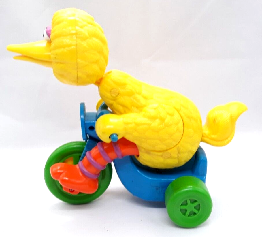 Sesame Street Big Bird on Tricycle Bike Wind Up Toy Vintage Muppets ...