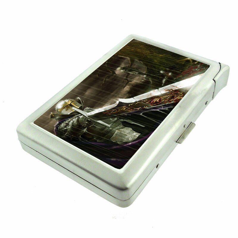 Medieval Knight D6 100's Size Cigarette Case with Built in Lighter ...
