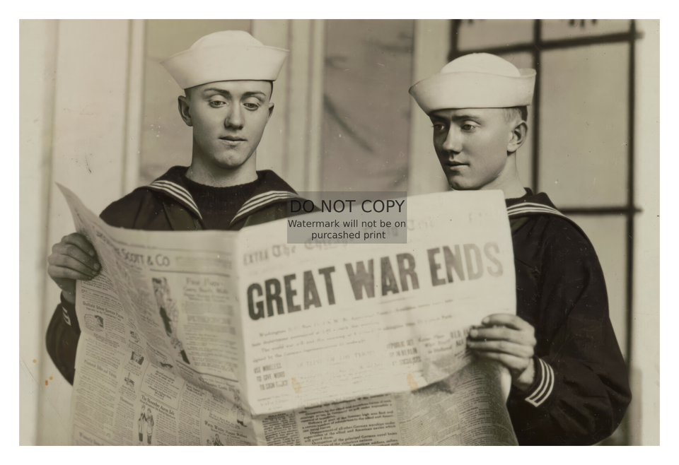 WW1 Soldiers Reading Newspaper "Great War and 50 similar items