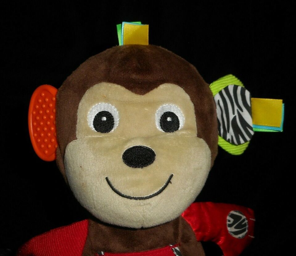 13" CARTER'S PEEK A BOO MONKEY BABY RATTLE W MIRROR STUFFED ANIMAL ...