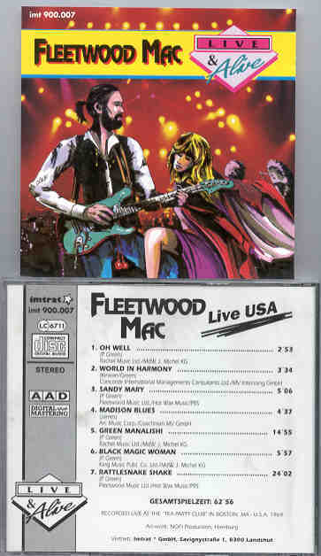 Fleetwood Mac - Live And Alive ( Boston Tea Party . 1969 ) - CDs