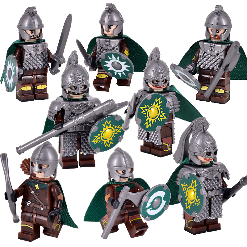 LOTR Custom Heavy Armored Rohan Royal Guards Assortment 8 Minifigures ...