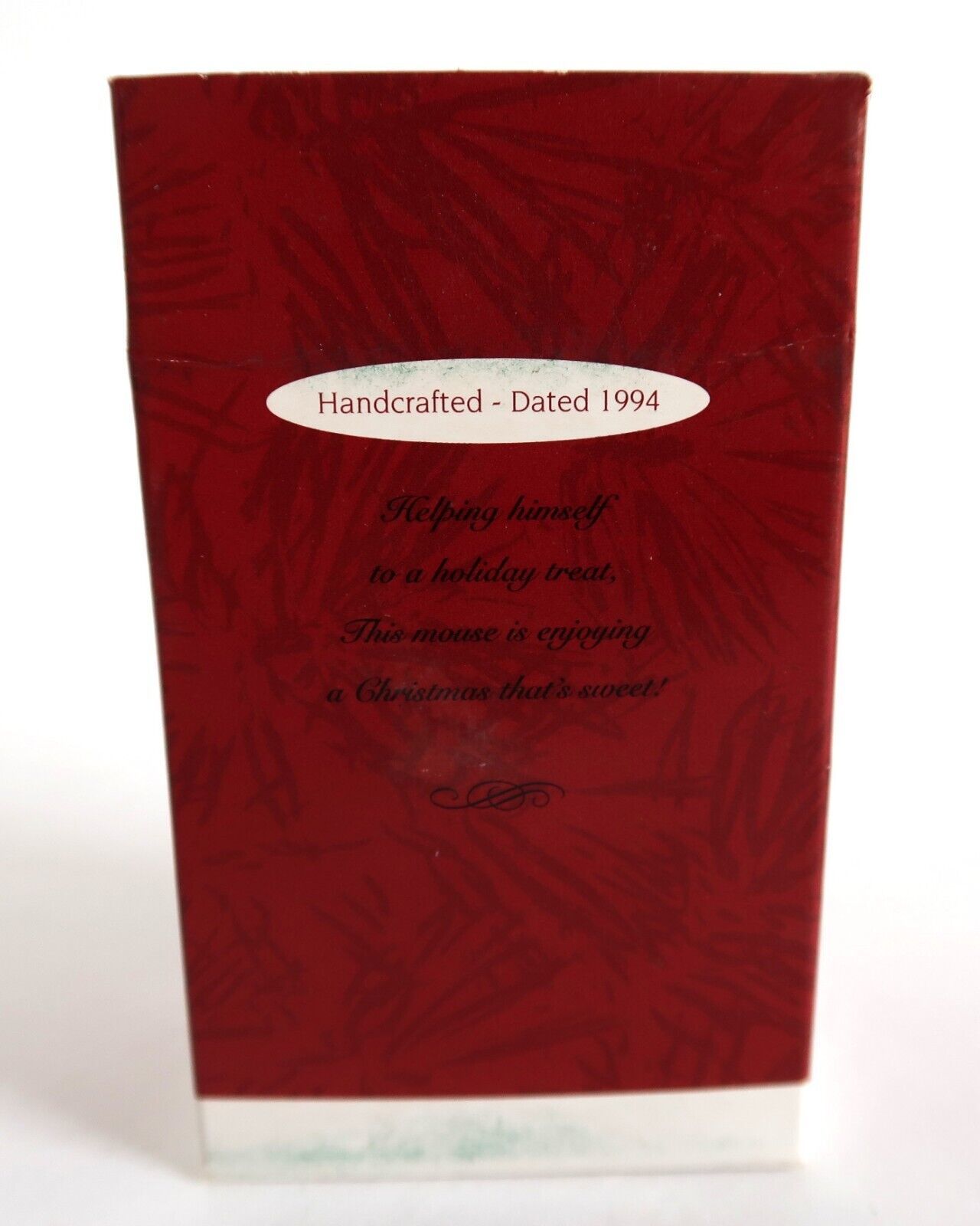 Vtg Hallmark Ornament Candy Caper Orig Box 1994 Handcrafted Mouse ...