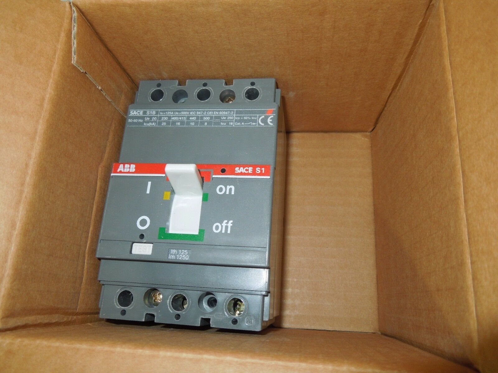 ABB SACE S1 S1B S1B125R125 125A 3P 500VAC / 250V DC Circuit Breaker New ...