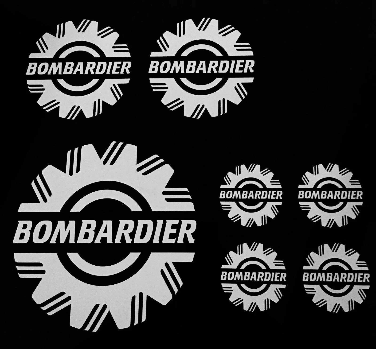 For x7 Bombardier 7 Piece Universal Sticker Decal set Seadoo Skidoo ATV ...
