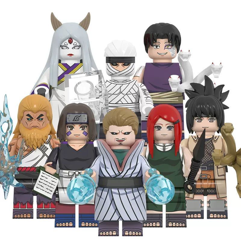8pcs Naruto Series Kaguya Kushina Kabuto Anko Mu Gengetsu Minifigures ...