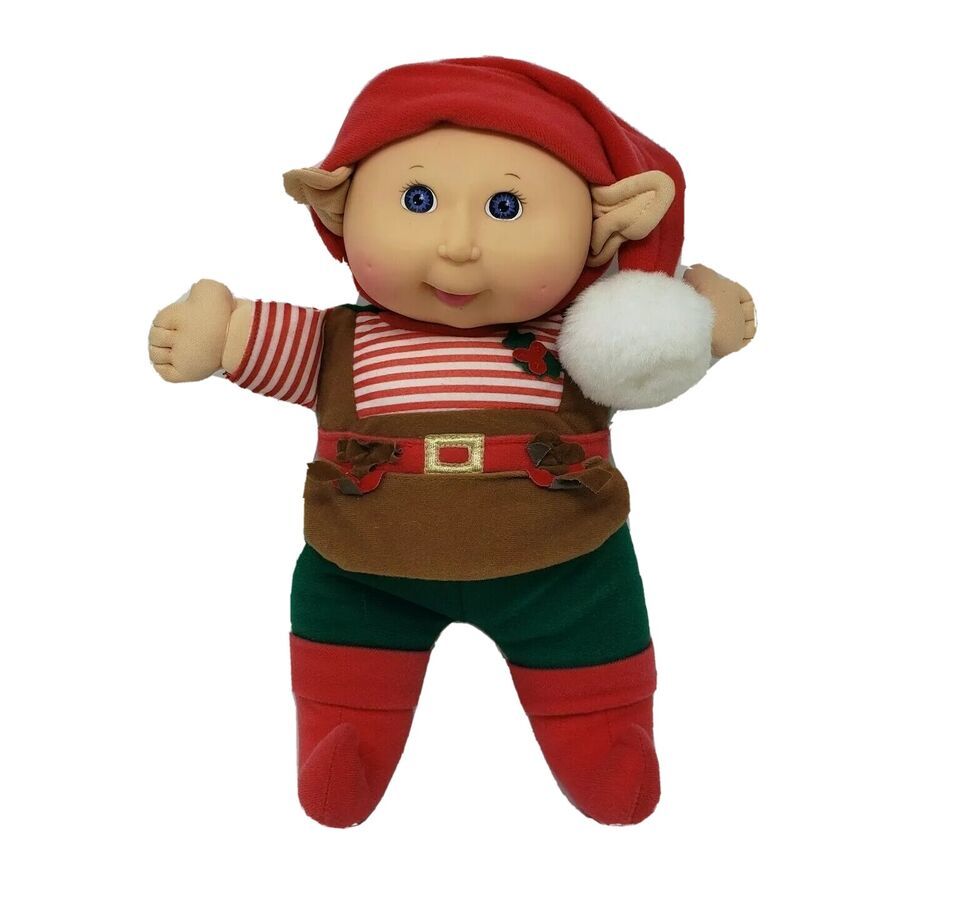 VINTAGE 1992 HASBRO CABBAGE PATCH KIDS CHRISTMAS ELF STUFFED ANIMAL ...