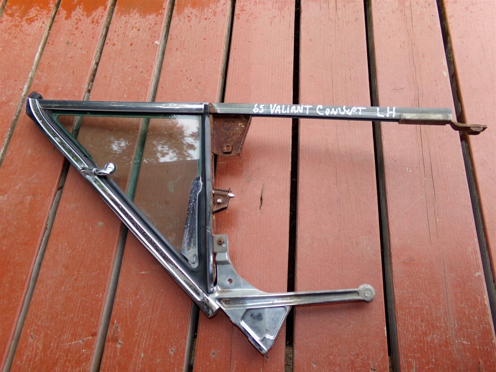 1965 Plymouth Valiant Convertible LH Wing Window Assy OEM - Auto Glass