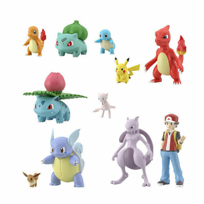 Pokemon Scale World Kanto Mini Figure Collection Mew Mewtwo Bulbasuar ...
